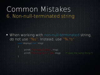 Common mistakes in C programming | PDF | Programming Languages | Computing