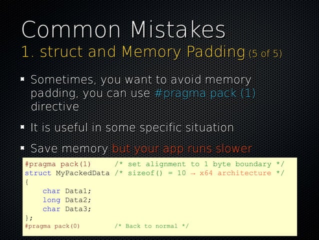 Common mistakes in C programming | PPT