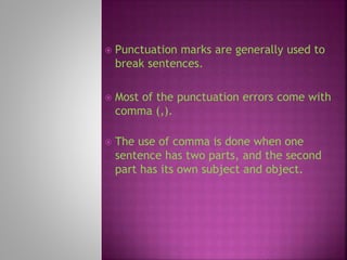 Common mistakes in english while writing essay | PPTX