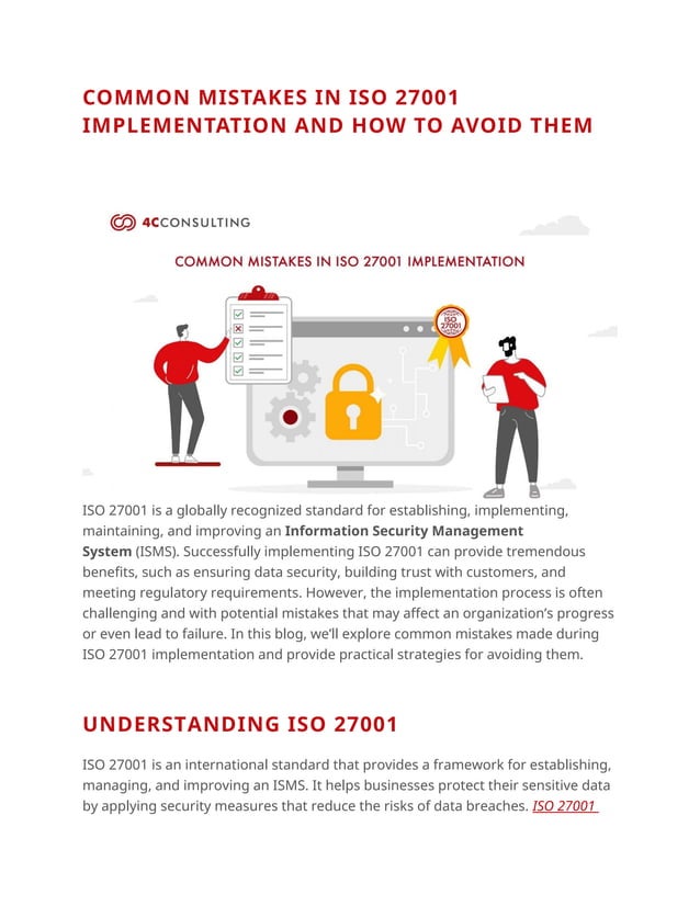 COMMON MISTAKES IN ISO 27001 IMPLEMENTATION AND HOW TO AVOID THEM | DOCX