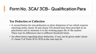 Common Issues in Tax Audit - CA Sana Baqai | PDF