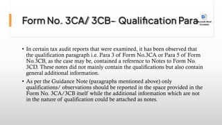 Common Issues in Tax Audit - CA Sana Baqai | PDF