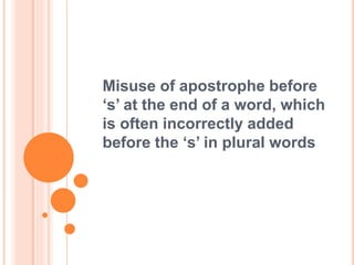 Common mistakes with grammar and language use | PPTX