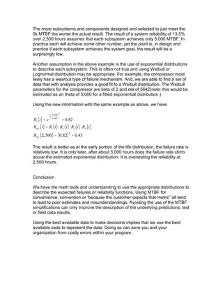 Common Mistakes with MTBF | DOCX