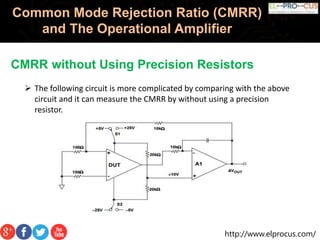Common mode rejection ratio (cmrr) and the operational amplifier | PPTX