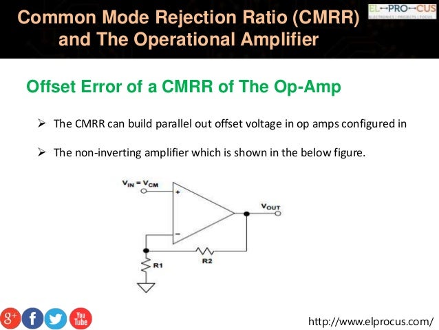 Common Mode Rejection Ratio Cmrr And The Operational Amplifier