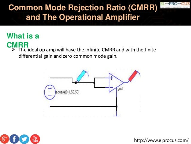 Common Mode Rejection Ratio Cmrr And The Operational Amplifier
