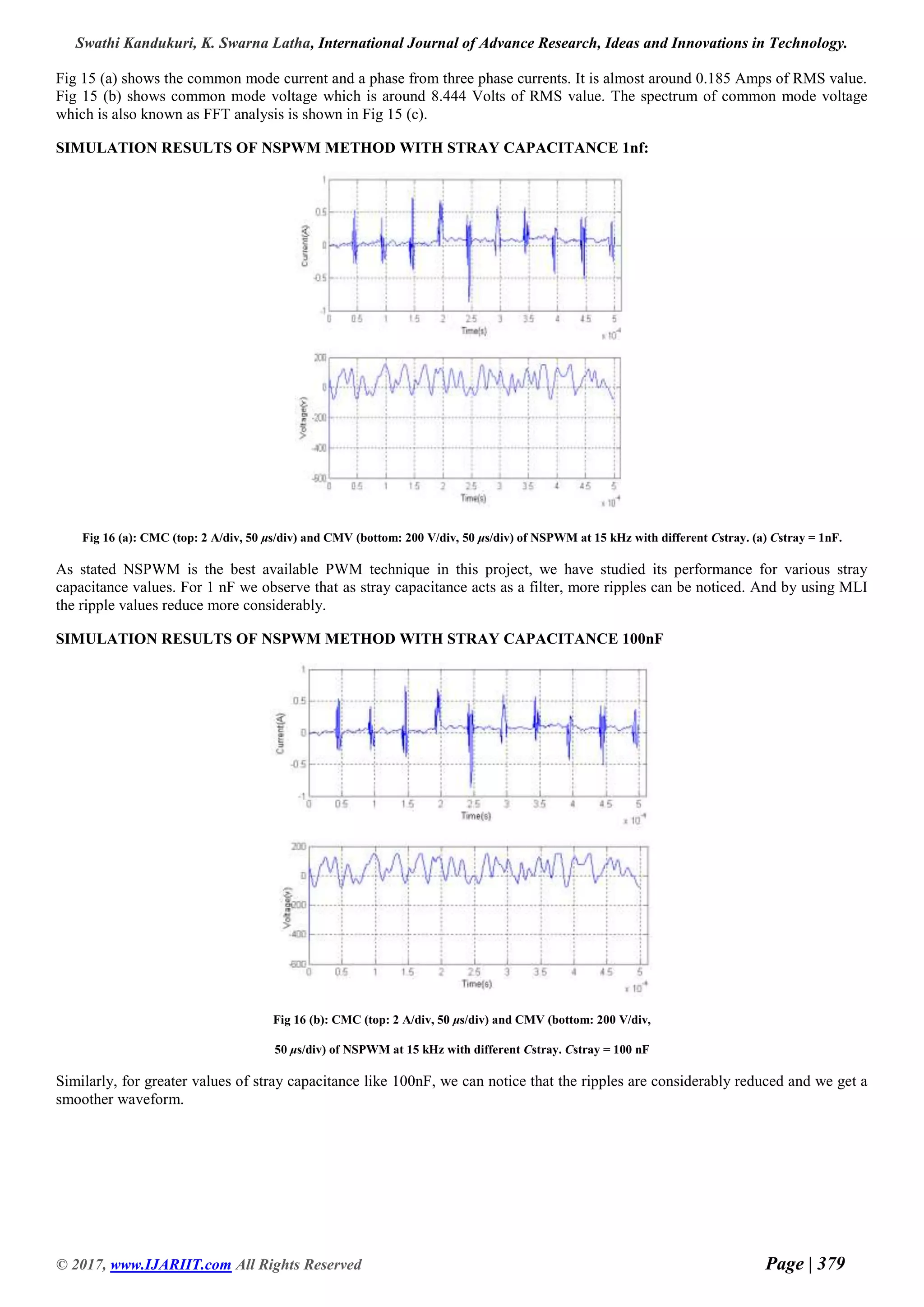 Common Mode Voltage Reduction For Three Phase Grid Connected Converters