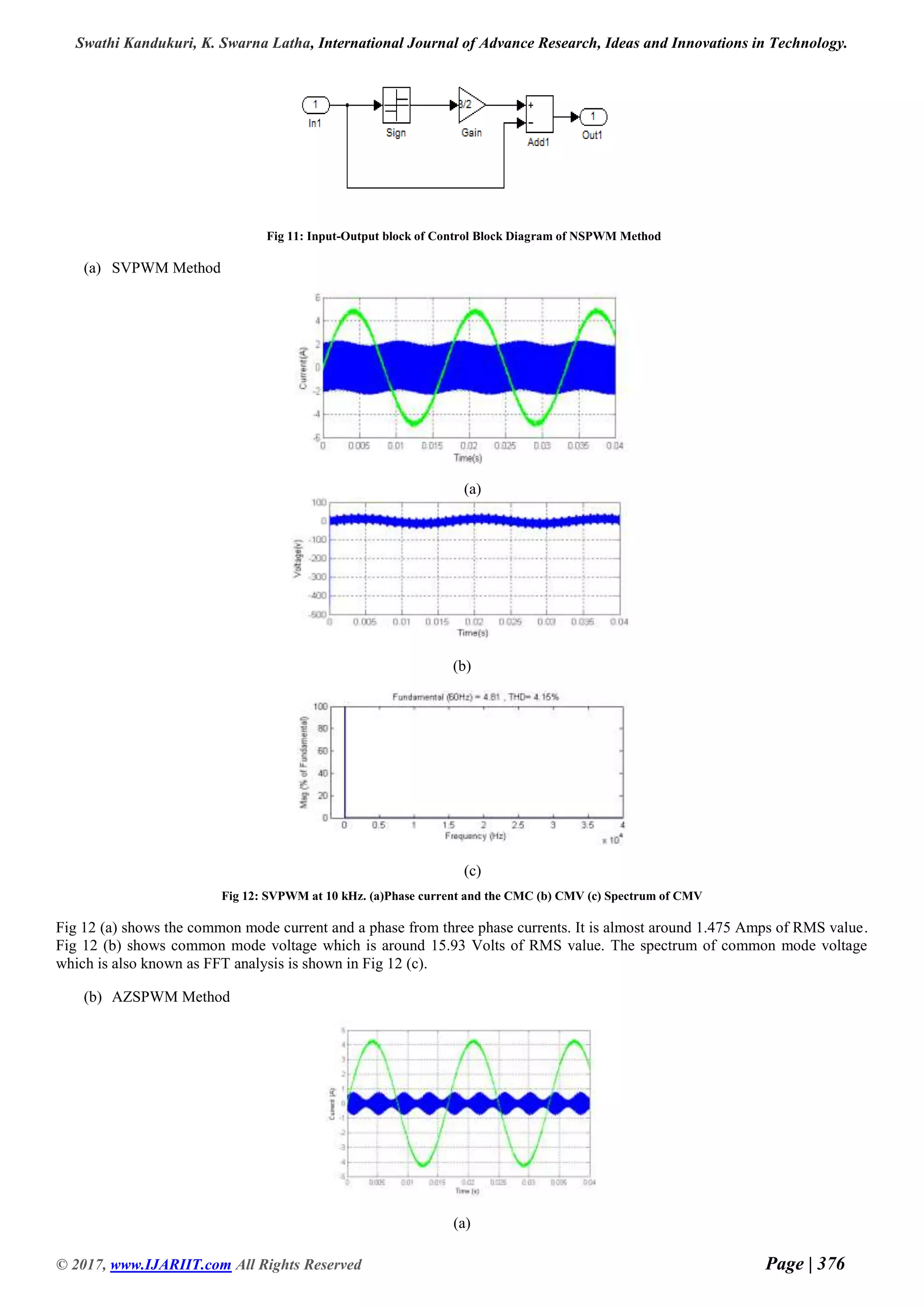 Common Mode Voltage Reduction For Three Phase Grid Connected Converters