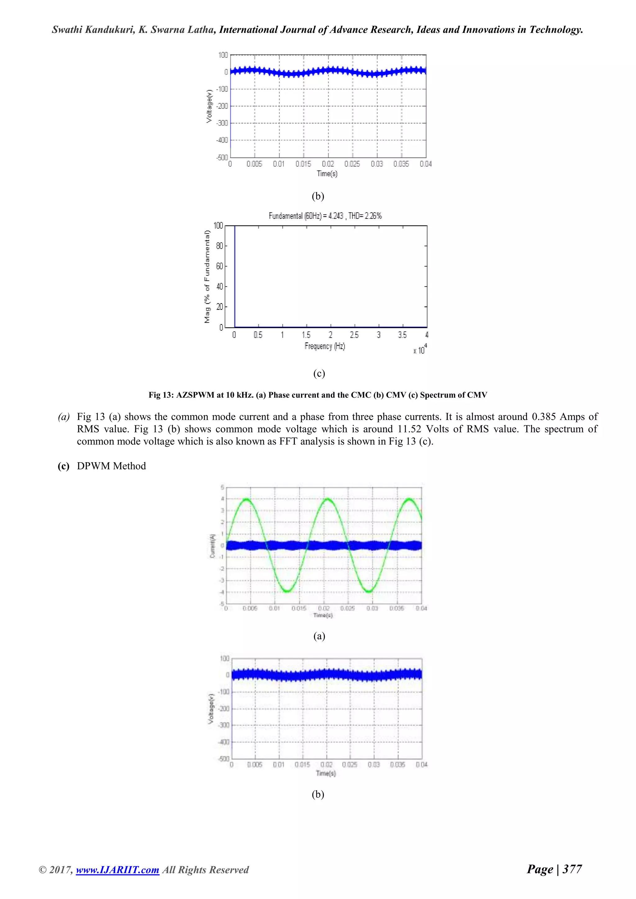 Common Mode Voltage Reduction For Three Phase Grid Connected Converters