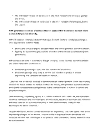 Renault Nissan CMF platform for small cars | PDF