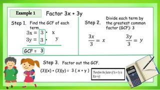 Common Monomial Factor | PPTX