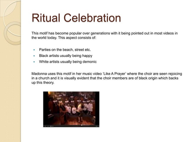 Common motifs of a music video | PPT