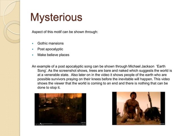 Common motifs of a music video | PPT