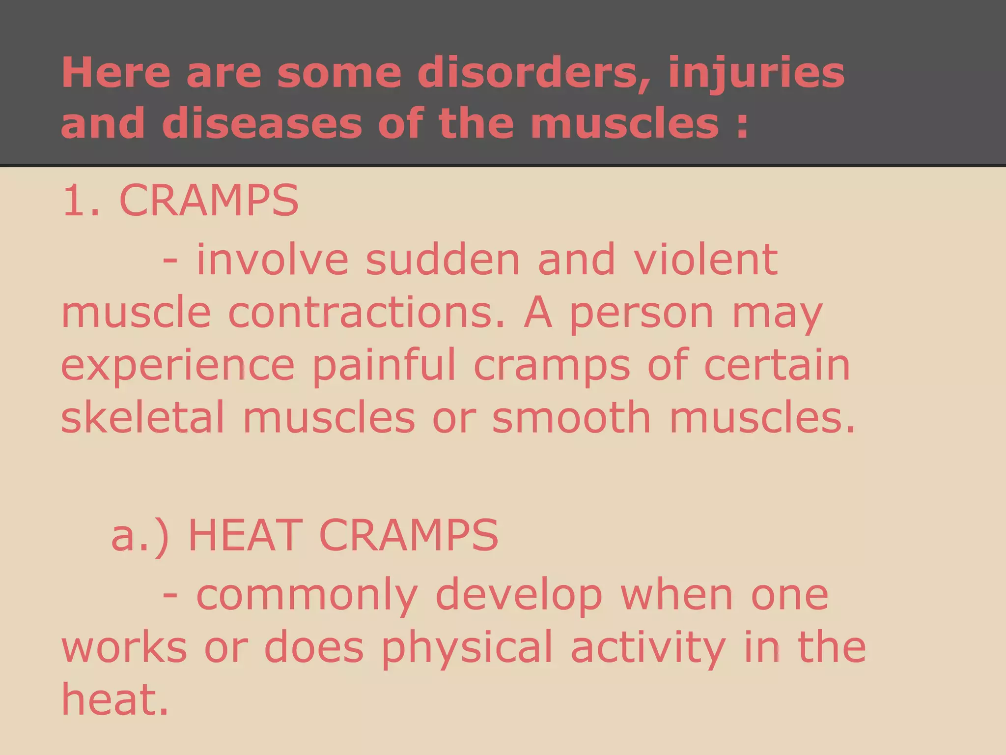 Common muscle disorders and diseases | PDF