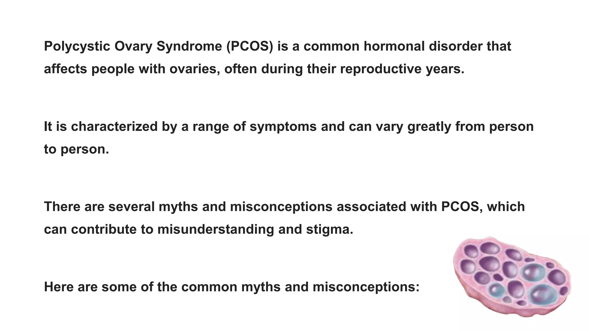 COMMON MYTHS & MISCONCEPTIONS IN for PCOD आम PUBLIC के लिए : Dr Sharda ...
