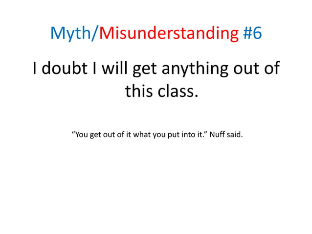 EDU120: Common Myths and Misunderstandings | PPT