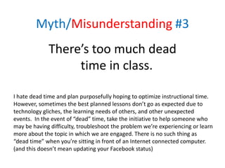 EDU120: Common Myths and Misunderstandings | PPT