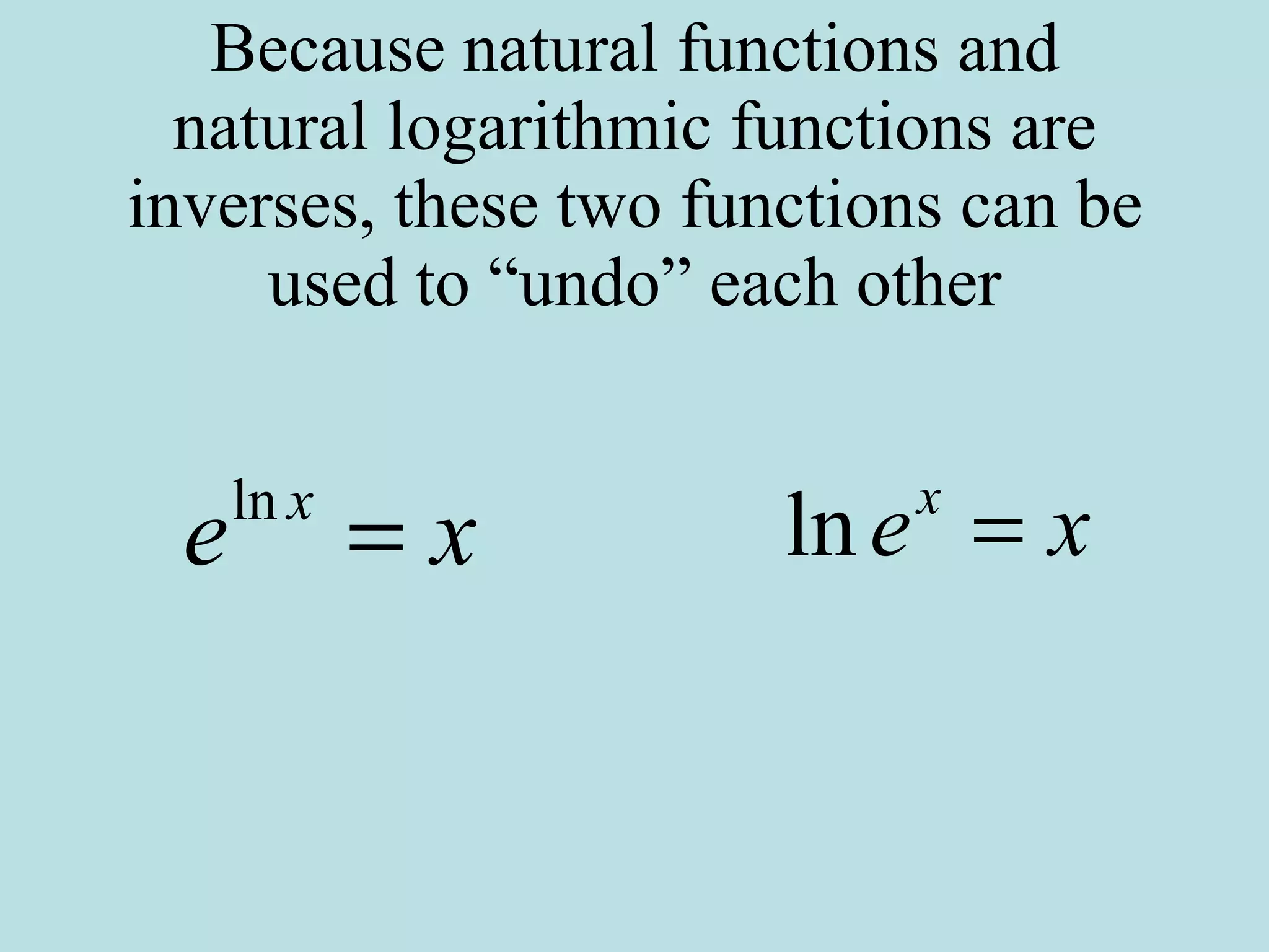 Common natural logarithms | PPT