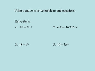Common natural logarithms | PPT