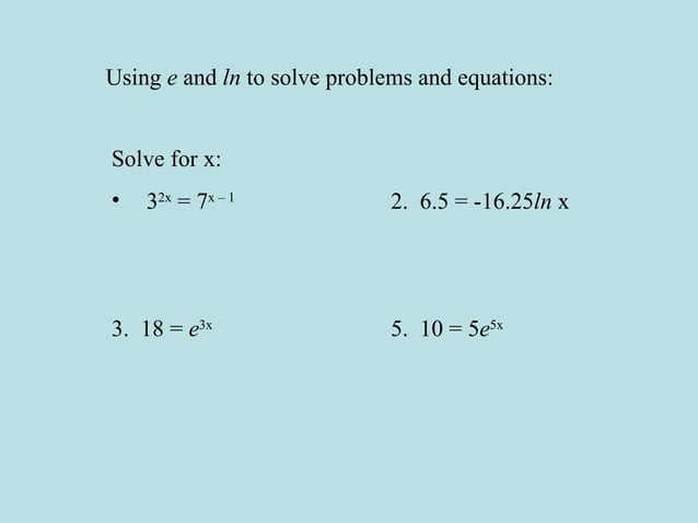 Common natural logarithms | PPT | Physics | Science