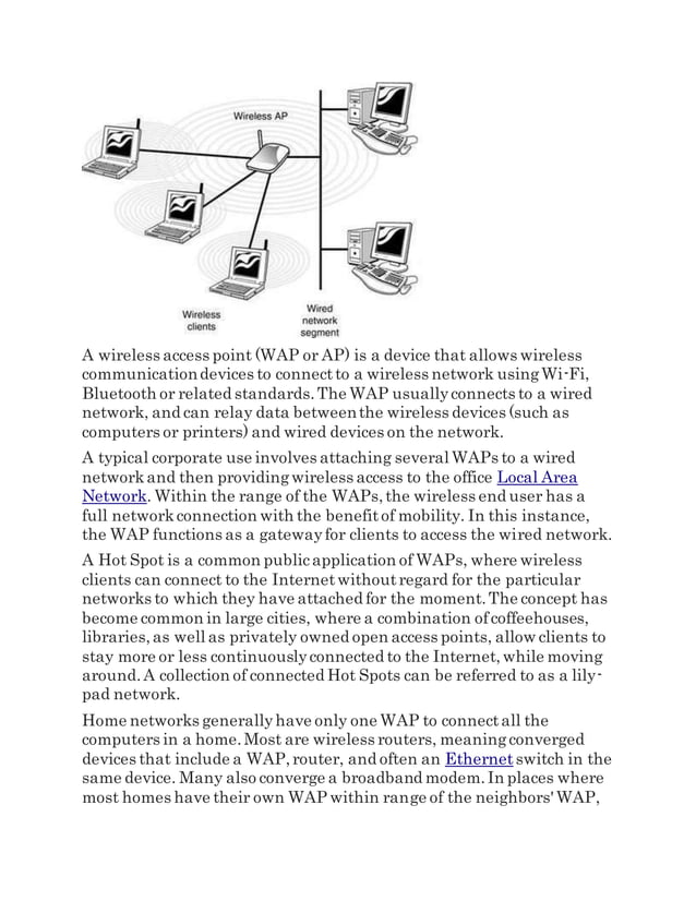 Common network devices | DOCX | Computer Networking | Computing