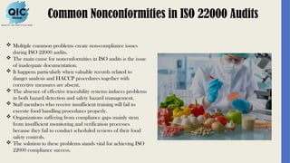 Common Nonconformities in ISO 22000 Audits and How to Address Them | PPT