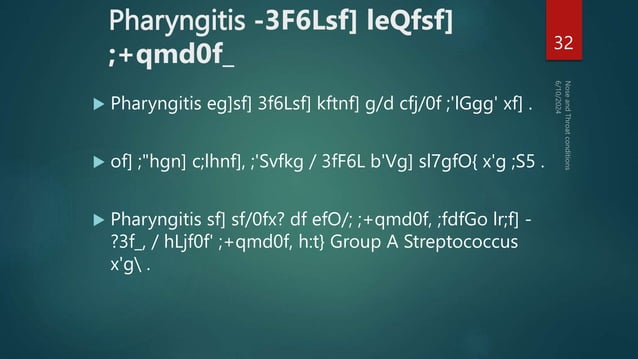 Common Nose and Throat Conditions for ENT class.pptx | Ear, Nose and ...