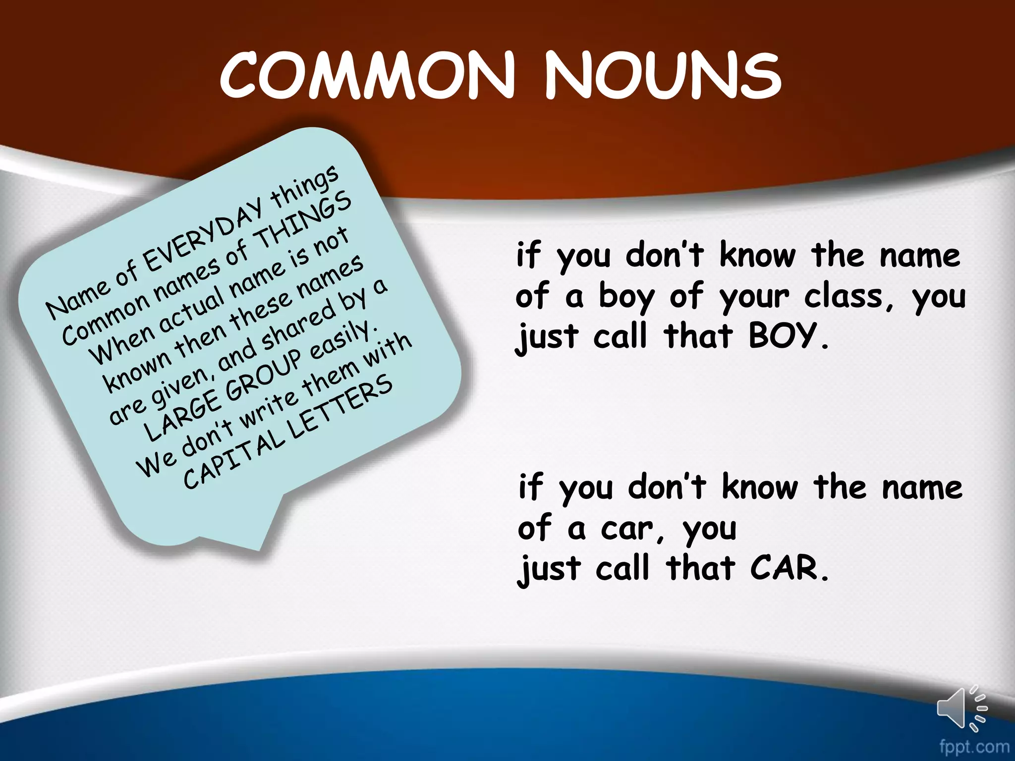 Common Nouns | PDF