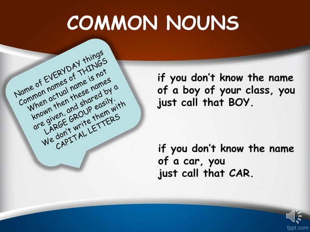 Common Nouns | PPT