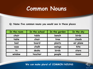 Common Nouns | PDF