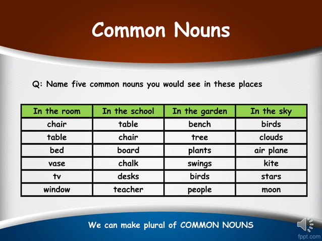 Common Nouns | PDF