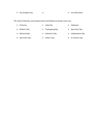 Common Nouns And Proper Nouns | DOC