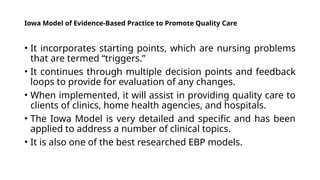 Common Nursing Practice Theory EBP Theory | PPT