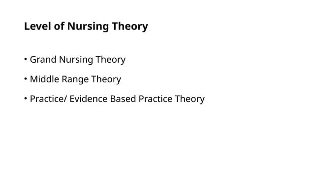 Common Nursing Practice Theory EBP Theory | PPT
