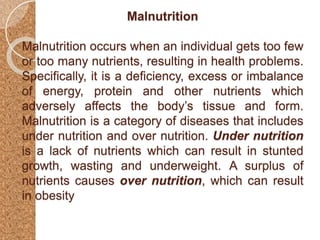 Common Nutritional Problems.pptx | Children\'s Health | Healthy Living