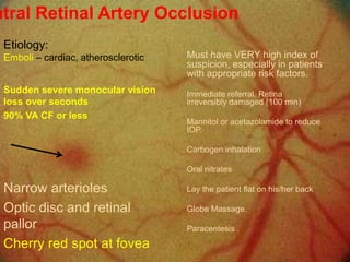 Common ocular emergencies | PPTX