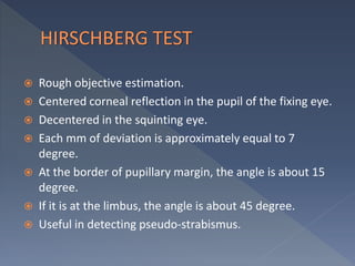 Common Orthoptic Procedures while doing an orthoptic assessment. | PDF