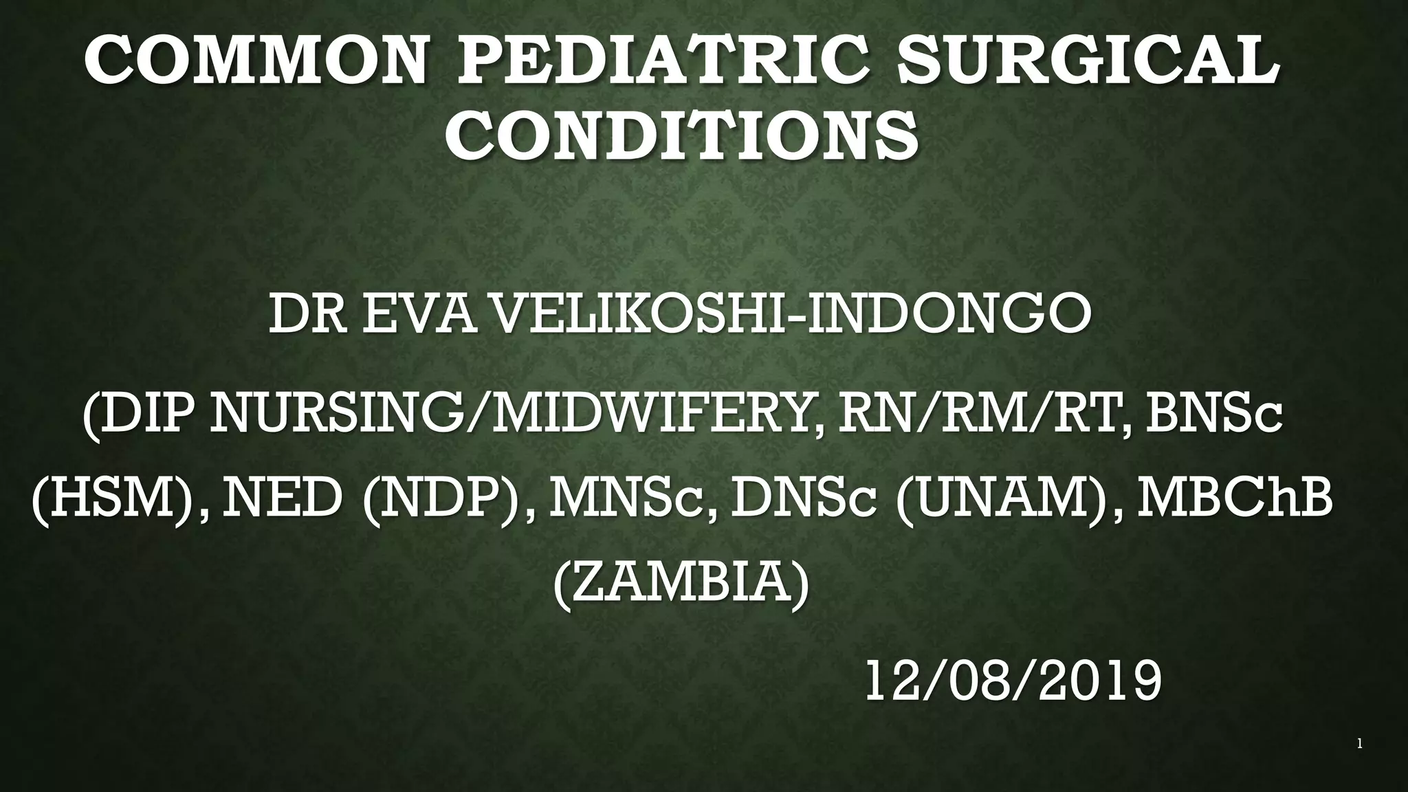 Common paediatric surgical conditions | PDF