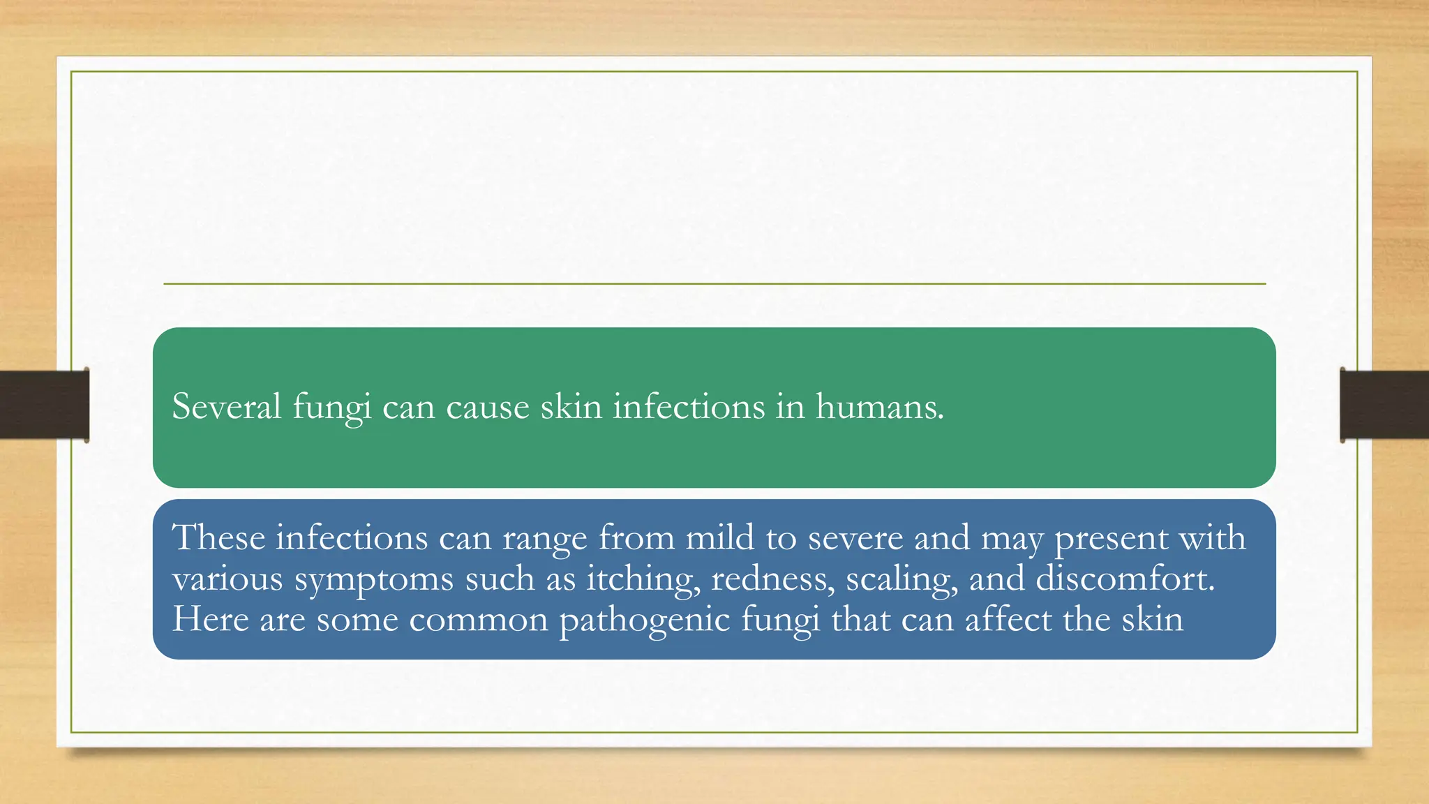 COMMON PATHOGENIC FUNGI OF SKIN INFECTION ppt | PPTX