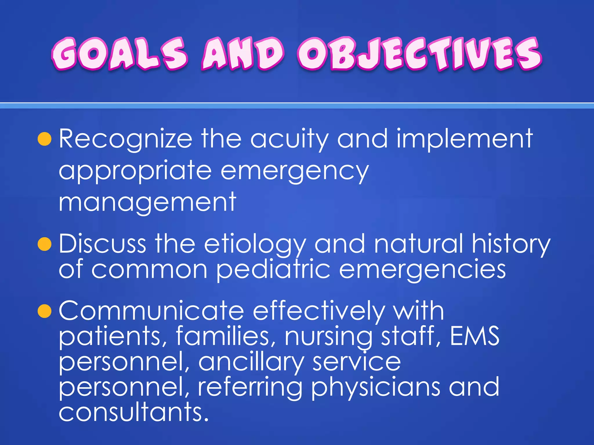 Common pediatric emergencies and pediatric attention | PPT
