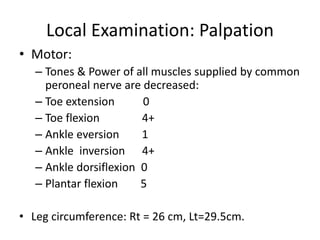 Common peroneal nerve injury | PPTX