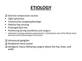 COMMON PERONEAL NERVE PALSY.pptx full ppt | PPTX