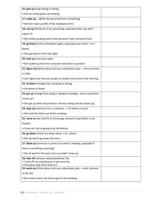 Common Phrasal verbs for A2 level learners | PDF