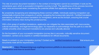 Common Pitfalls in Document Translation for Immigration and How to ...