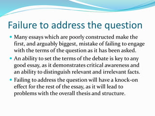 Common pitfalls in student essay writing | PPTX