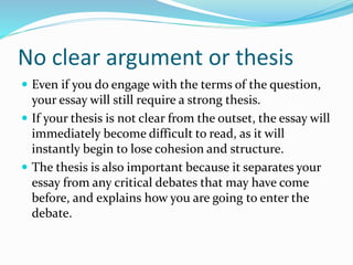 Common pitfalls in student essay writing | PPTX