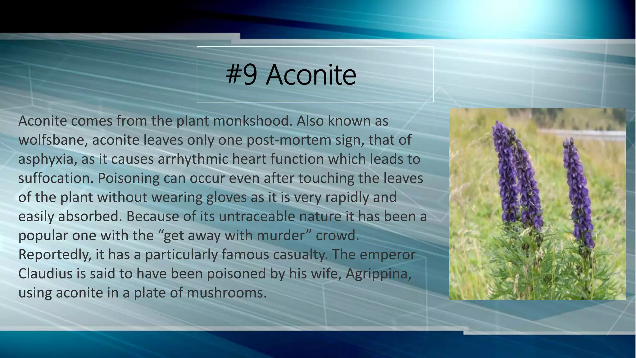 Common poisons used to kill people | PPTX