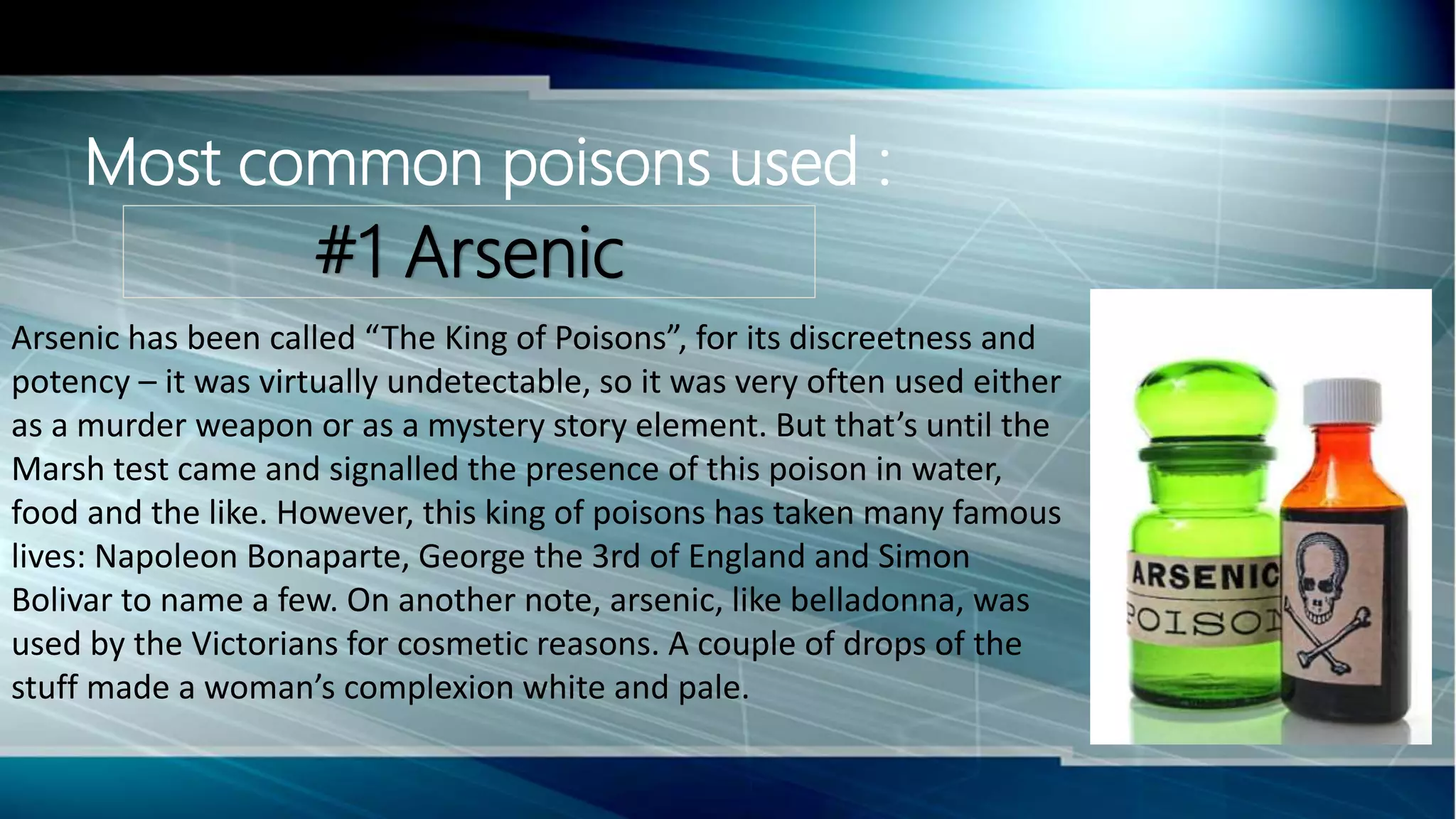 Common poisons used to kill people | PPTX
