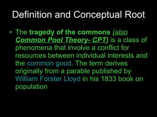 Common Pool Theory | PPT